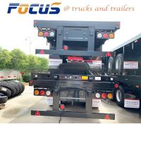 China Self-dumping Double Axles 40FT 45FT Container Flatbed Truck Trailer for sale