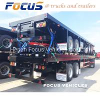 China Self-dumping Double Axles 40FT 45FT Container Flatbed Truck Trailer for sale