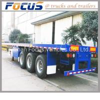 China Manufacturing 40FT Flatbed Semi Trailers with Triple Axles Customized Tread 1820mm for sale