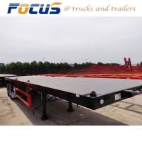 China Manufacturing 40FT Flatbed Semi Trailers with Triple Axles Customized Tread 1820mm for sale