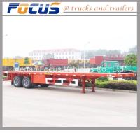 China Manufacturing 40FT Flatbed Semi Trailers with Triple Axles Customized Tread 1820mm for sale