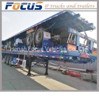 China Manufacturing 40FT Flatbed Semi Trailers with Triple Axles Customized Tread 1820mm for sale