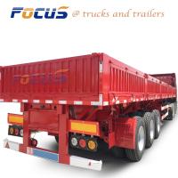 China FZCZ9400TJZHJ 40FT BPW Fuwa Axles Leaf Spring Suspension Cement Bag Transport Side Board Dropside Semi Trailer for sale