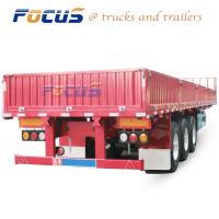 China FZCZ9400TJZHJ 40FT BPW Fuwa Axles Leaf Spring Suspension Cement Bag Transport Side Board Dropside Semi Trailer for sale