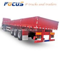 China FZCZ9400TJZHJ 40FT BPW Fuwa Axles Leaf Spring Suspension Cement Bag Transport Side Board Dropside Semi Trailer for sale
