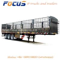 China Tri-Axle Livestock Farm Goods Transport Carrier with Stake Fence and Webco Valve for sale