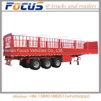 China 3 Axle Fence/Stake/Side Board/Side Wall Truck Trailer for Cargo Livestock Transport for sale