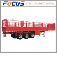 China 12.5 Meters 3 Axles 60ton Livestock Stake Utility Cargo Truck Tractor Semi Trailer for sale
