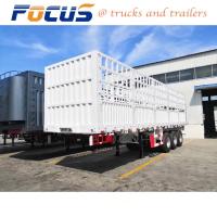 China Hot Sale 3 Axles Livestock Stake Utility Cargo Truck Tractor Semi Trailer for sale