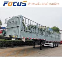 China Hot Sale 3 Axles Livestock Stake Utility Cargo Truck Tractor Semi Trailer for sale