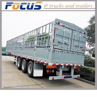 China Hot Sale 3 Axles Livestock Stake Utility Cargo Truck Tractor Semi Trailer for sale