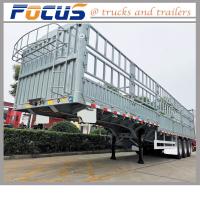 China Hot Sale 3 Axles Livestock Stake Utility Cargo Truck Tractor Semi Trailer for sale