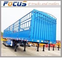 China Hot Sale 3 Axles Livestock Stake Utility Cargo Truck Tractor Semi Trailer for sale