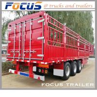 China 3axles Bulk Cargo Transportation Semi Box Trailer with Q345A I-Beam Material Fence for sale