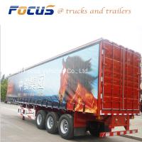 China Jost Langing Gear 40FT Curtain Sided Lorry for Easy Forklift Beer Pallet Handling for sale