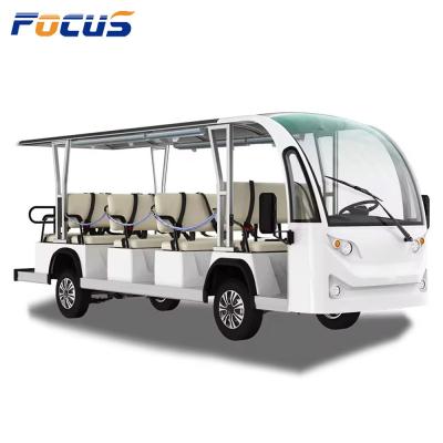 China 14 Passenger Battery Powered Sightseeing Car for Tourist Shuttle in Amusement Park for sale