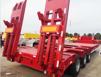 China Good Price 60t 80 Ton Heavy Loading Lowboy Lowbed Truck Trailer for Construction Use for sale