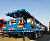 China Good Price 60t 80 Ton Heavy Loading Lowboy Lowbed Truck Trailer for Construction Use for sale