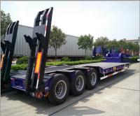 China Good Price 60t 80 Ton Heavy Loading Lowboy Lowbed Truck Trailer for Construction Use for sale