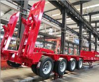 China Good Price 60t 80 Ton Heavy Loading Lowboy Lowbed Truck Trailer for Construction Use for sale