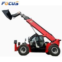 China Hydraulic 3ton 4ton 5 Ton CE/EPA 4X4 Wheel Driving Telehandler Forklift, Telescopic Wheel Loader Container Forklift Telehandler with Bucket for sale