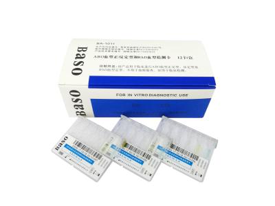 China ABO And RhD With Reverse Blood Typing Card Blood Grouping Card High Precision Single Use for sale