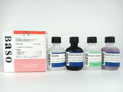 China Efficent Iron Stain Kit 100 Tests Baso Clear Colourful For Hospital Clinic for sale