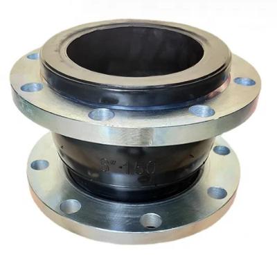 China EPDM Single Sphere Rubber Expansion Joint DN150 PN16 Flange Connector with 180mm Length and 15° Deflection Angle for sale