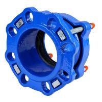 China Ductile Iron Universal Coupling Fitting HDPE Pipe Flange Adaptor DN50-DN350 75-110mm Length for sale