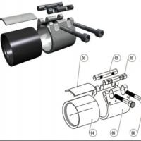 China Stainless Steel HDPE Pipe Coupling Leak Repair Clamp DN25-DN500 34-530mm Diameter for sale