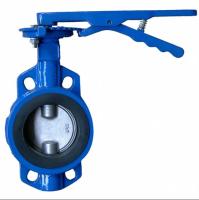 China Cast Iron Manual Soft Seal Wafer Butterfly Valve 6 Inch Handle Lever with 150 DN and 241.3mm φA Dimensions for sale