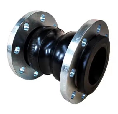 China DN250 Double Flanged Rubber Bellows Expansion Joint - 15 Bar Pressure Rating, Full Vacuum Capability for sale