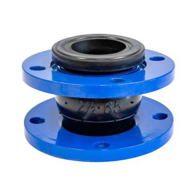 China Carbon Steel Galvanized Flange Single Sphere EPDM Flexible Rubber Expansion Joint 32-3000mm with 15° Deflection for sale