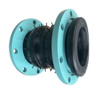 China JIS 10K Carbon Steel Flange Twin Sphere Rubber Expansion Joint 165-400mm Length 30-60mm Displacement for sale