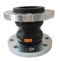 China ASME DN32 Double Sphere Rubber Expansion Joint with Pressure Ring - 165mm Length, 30mm Axial Displacement for sale