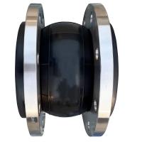 China DIN PN16 6 Inch EPDM Galvanized Carbon Steel Flanged Rubber Expansion Joint with 15° Deflection Angle for sale