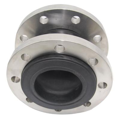 China DN300 PN16 SS304 Flanged EPDM Single Arch Rubber Expansion Joint Flexible Connector for sale