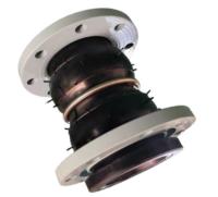 China DN200 Double Ball Rubber Expansion Joint with Booster Ring - 325mm Length, 35mm Axial Displacement for Industrial Pipeline Systems for sale