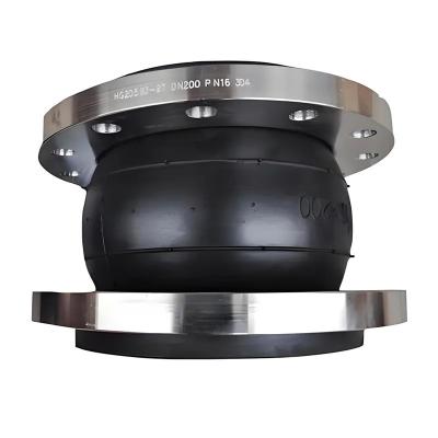 China EPDM Single Ball Rubber Joint with Metal Flange Flexible Bellows for Pipes DN32-DN1800 for sale