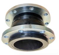 China EPDM Single Sphere Rubber Expansion Joint DN150 PN16 Flange Connector with 180mm Length and 15° Deflection Angle for sale