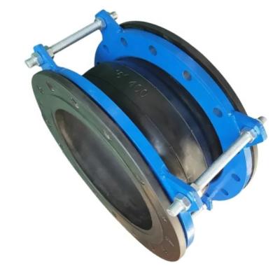 China DIN PN16 DN400 Fully Sealed Rubber Expansion Joint with 16 Bar Pressure Rating and -15°C to +80°C Temperature Range for sale