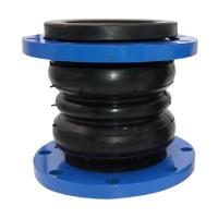 China 10 Inch Stainless Steel EPDM Flexible Rubber Expansion Joint Double Sphere - 2.5 MPa Pressure, -20°C to 150°C Temperature Range for sale
