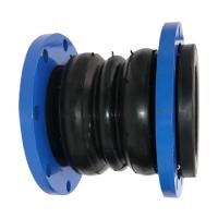 China 10 Inch Stainless Steel EPDM Flexible Rubber Expansion Joint Double Sphere - 2.5 MPa Pressure, -20°C to 150°C Temperature Range for sale