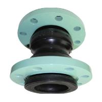 China EPDM Double Sphere Rubber Expansion Joint with Metal Flange - Neoprene Compensator for Industrial Piping Systems for sale