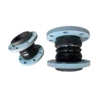 China Epoxy Coated Elastomeric Double Sphere Pipe Rubber Expansion Joint with Carbon Steel Flange - 1.6MPa Working Pressure, -20℃ to 150℃ Range for sale