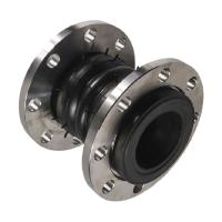 China Double Ball Rubber Expansion Joint with Flange Connection - 40mm to 600mm Diameter, 35mm Axial Displacement for sale