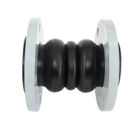China Carbon Steel Double Ball Flange Rubber Joint 40-600mm with 35° Angular Displacement and Corrosion Resistance for sale