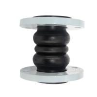 China Carbon Steel Double Ball Flange Rubber Joint 40-600mm with 35° Angular Displacement and Corrosion Resistance for sale