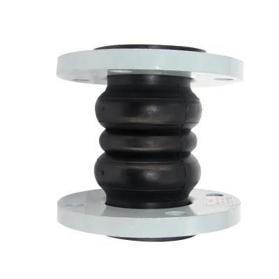 China Carbon Steel Double Ball Flange Rubber Joint 40-600mm with 35° Angular Displacement and Corrosion Resistance for sale