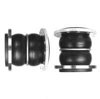 China Customized DN150 JIS Galvanized Carbon Steel EPDM Rubber Joint Double Ball Bellows Flange Rubber Joint for sale